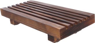 Cabilock Holztablett f&uuml;r Waschtisch Badezimmeraccessoires Organizer-tablett Sockeltablett f&uuml;r Seifenschale Kleines Holztablett f&uuml;r K&uuml;che oder Bad Landhaus-holz