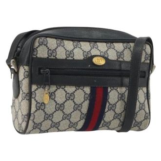 Gucci Sac bandouli&egrave;re vintage GG PVC doccasion - Femme - Pre-owned - Bleu - Taille: ONE Size