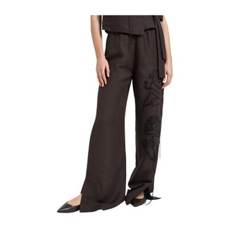 Liviana Conti Damen, Hosen, Braun, LGr&ouml;&szlig;e