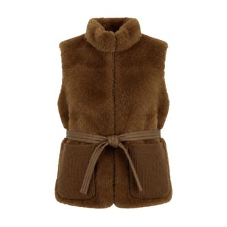 Duno &Auml;rmellose Weste - - Jackets - Damen - Braun - M