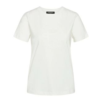 Bruuns Bazaar Wei&szlig;e Tee mit Smartem Motiv - - Tops - Damen - Wei&szlig; - XS