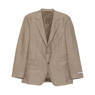 Canali Kamel Regular Fit Wollblazer - - Jackets - Herren - Braun - XL