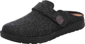 Rohde Herren Pantoffel recycelter Softfilz herausnehmbare Ledersohle Asiago 7148, Gr&ouml;&szlig;e:45 EU, Farbe:Grau