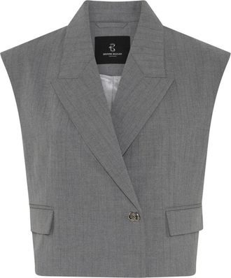 Bruuns Bazaar Femme, Vestes, Gris, Taille: 42 FR Latania BBLinis Waistcoat