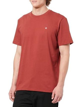 Calvin Klein T-Shirt Manches Courtes Homme Classic Monogram Tee avec Col Ras-du-Cou, Rouge (Red Pear), XXL