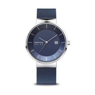 Bering Bering Herren Armbanduhr Solar 39 mm 5 ATM Solar Slim Design Armband Milanaise 14639-307 - - Accessories - Herren - Blau - ONE SIZE