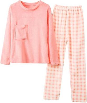 Generic Pyjama en Flanelle pour Femme, Confortable et Doux, imprim&eacute; Dessin anim&eacute;, Grande Taille (XXL)