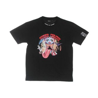 Vision Of Super Schwarzes Tongue Print Tee Kurzarm - - Tops - Herren - Schwarzk - XL