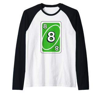 Uno Halloween Green 8 Karte Raglan