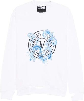 Versace Jeans Couture Homme, Sweatshirts et sweats &agrave; capuche, Blanc, Taille: M SweaT-shirt