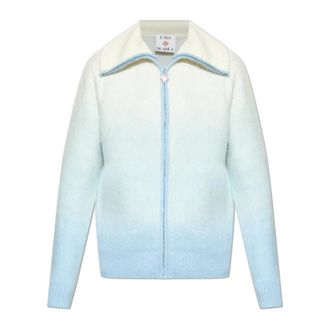 Casablanca Fluffy Gradient Mohair Zip Jacket - - Knitwear - Herren - Blau - M