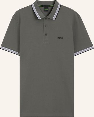 HUGO BOSS Piqu&eacute;-Poloshirt Paddy Curved Regular Fit grau