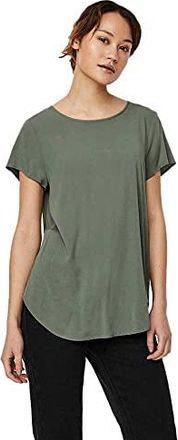Vero Moda Hauts Femmes col Rond à Manches Courtes Jersey uni Casual Becca, Couleurs:Vert-2, Taille:S