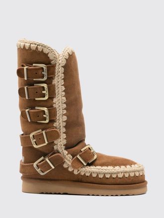 Mou Wadenhohe Eskimo Lammfellstiefel mit H&auml;keln&auml;hten