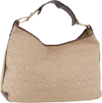 Ferragamo Sac port&eacute; &eacute;paule Pre-owned - Femme - Pre-owned - Beige - Taille: ONE Size