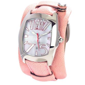 Chronotech 75 Pinke Leder Armbanduhr
