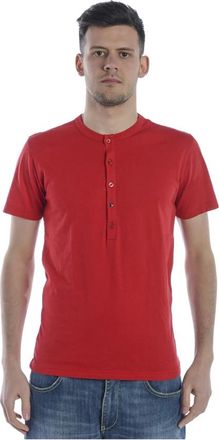 Daniele Alessandrini Homme, Tops, Rouge, Taille: S Maglia Rondine