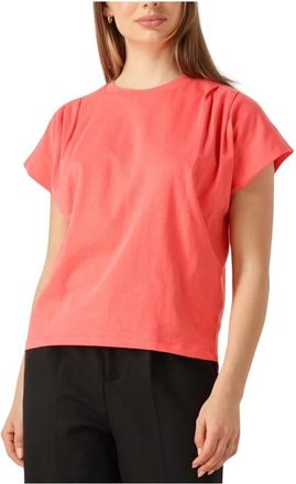 Minus Korall Sevira T-Shirt - - Tops - Damen - Rot - M