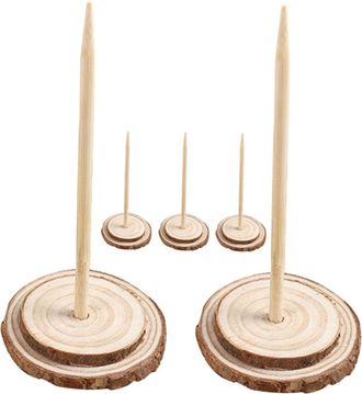 Heallily 5 x Weihnachtsbaumständer aus Massivholz, Durchmesser für stabilen Naturholzboden