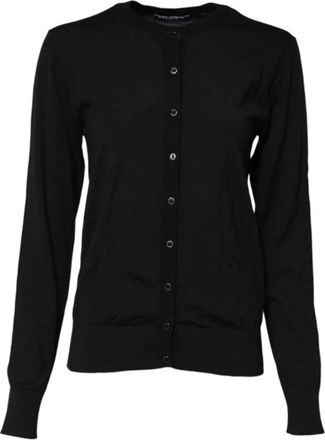 Dolce & Gabbana Femme, Pulls, Noir, Taille: 38 FR Cardigans