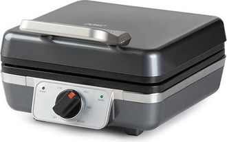 Domo DO1173W Waffeleisen - Waffelautomat - Doppelwaffeleisen f&uuml;r Belgische Waffeln - Keramische Antihaftbeschichtung - Cool Touch Griff - 1320W - Grau