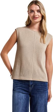 Street One Damen A323332 Top im Strick-Look, Coastal Beige, 38