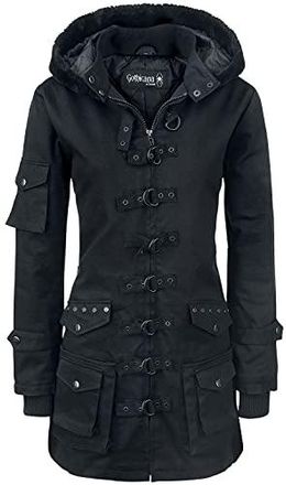 Gothicana by EMP Femme Parka noir avec rivets XXL