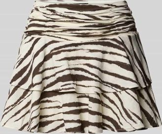 Gina Tricot Minirock aus Viskose-Mix im Stufen-Look