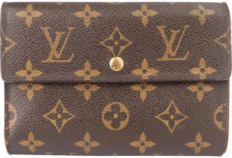 Louis Vuitton Portemonnaie - Louis Vuitton Canvas Monogram Tresor Wallet - Gr. unisize - in Braun - f&uuml;r Damen