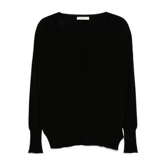 Zanone Femme, Pulls, Noir, Taille: 38 FR Pull à col en V
