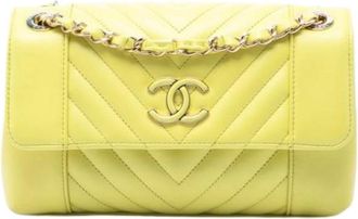 Chanel Sac bandouli&egrave;re vintage doccasion - Femme - Pre-owned - Jaune - Taille: ONE Size