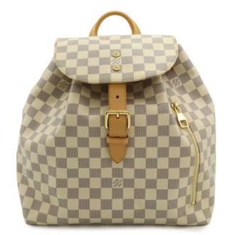 Louis Vuitton Pre-owned Sac &agrave; dos Sperone N41578 Damier Azur - Femme - Pre-owned - Beige - Taille: ONE Size
