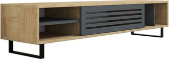 Toilinux Meuble TV en bois Safir 160 x 40 x 35 cm - Saphir