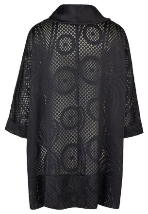 Doris Streich Langarmbluse mit partiell transparentem tonigen Paisley-Print