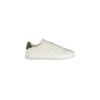 Tommy Hilfiger Homme, Chaussures, Blanc, Taille: 40 EU Leather Low Top Baskets