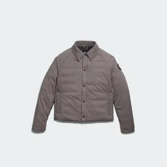 Canada Goose Lodge Coach-Jacke mit schwarzem Label (M&auml;nnlich, Coastal Grey, M)