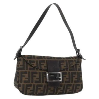 Fendi Pre-owned Sac bandouli&egrave;re Fendi en toile - Femme - Pre-owned - Brun - Taille: ONE Size