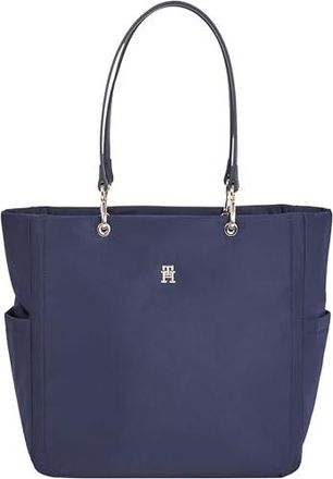 Tommy Hilfiger Sac fourre-tout TH Spring pour femme AW0AW16902 TH Spring Tote AW0AW16902, bleu, OS, Bleu (Space Blue), Fourre-tout