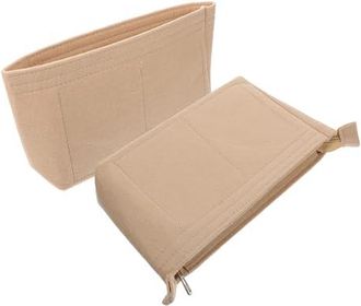 Yardwe 2 pièces Organiseur Sac Feutre Insert Intérieur Petit Sac Cosmétique Rangement Intérieur Organiseur Fourre-tout Léger pour Femmes
