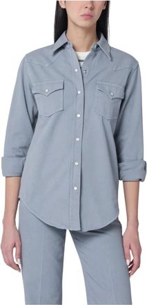 A.P.C. A.p.c., Femme, Blouses et Chemises, Gris, Taille: 38 FR Chemise Western