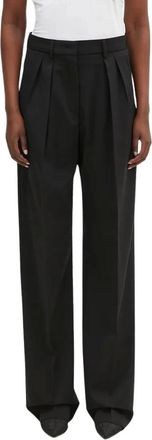 Sportmax Femme, Pantalons, Noir, Taille: 40 FR Wide Pantalons