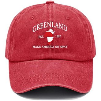 Generic Casquette Make America Go Away, casquette Greenland, casquette de baseball Make America Go Away, Rouge-NZ-1, 53