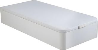 Vente-Unique Bettgestell mit Bettkasten mit Schublade - 90 x 200 cm - Wei&szlig; matt- HESTIA von YSM&Eacute;E