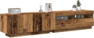 vidaXL Vidaxl - Meuble tv avec lumières led vieux bois bois dingénierie