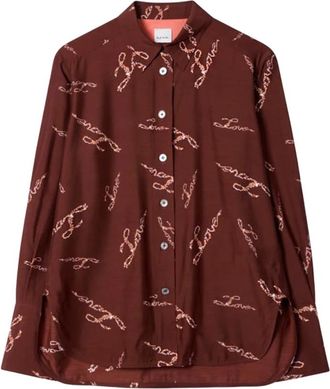 Paul Smith Camicia Love Seta Mix - - Blouses & Shirts - Damen - Braun - M