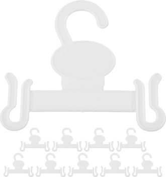 Hemobllo 10 St&uuml;ck Pack Schuhaufh&auml;nger aus Kunststoff Platzsparend Halbdurchsichtig Wei&szlig; Haken f&uuml;r Hausschuhe Sandalen und Pantoffeln Wandh&auml;ngender Schuhorganiz