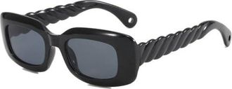 Generic Lunettes de soleil en forme de jambe torsadée élégante pour hommes pour femmes lunettes de soleil pour photographies, noir et gris 2026