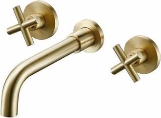 No Brand Unterputz-Zweigriff-Waschtischarmatur carbini gold