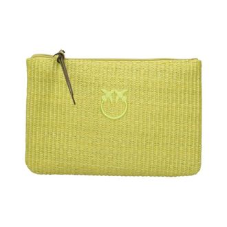 Pinko Pinko, Femme, Sacs, Vert, Taille: ONE Size Pochette en raphia