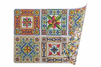 Villa D'Este Home Tivoli Lot de 6 Sets de Table rectangulaire Double Face